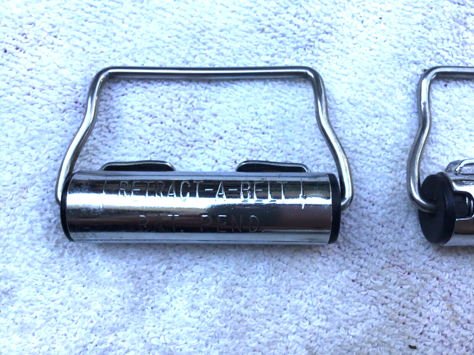 Chrome Clip On Seat RETRACT-A-Belt Seat Belt Retractors impala gto ...