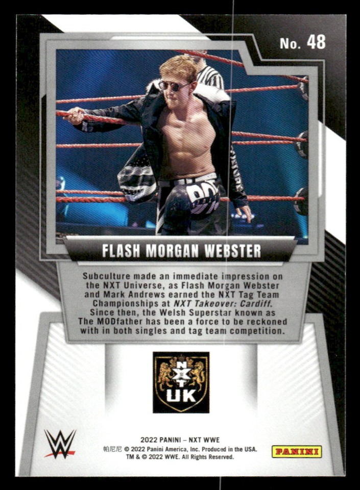 2022 Panini NXT 2.0 WWE Flash Morgan Webster Blue SN #48 Card #/149 | eBay