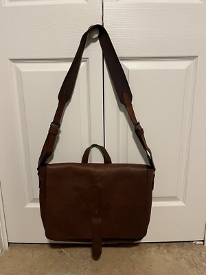 LL Bean Leather Messenger Bag | eBay