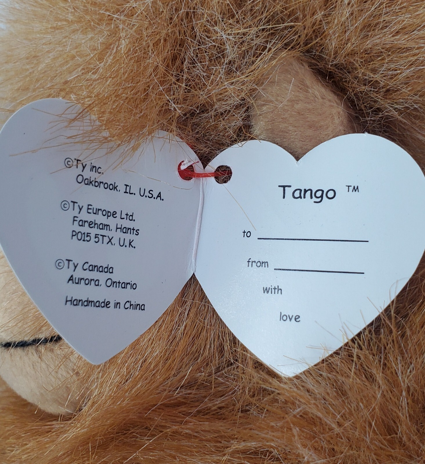 Ty Classic Tango Monkey Orange Brown Furry 11" Plush 1994 Stuffed Toy ...