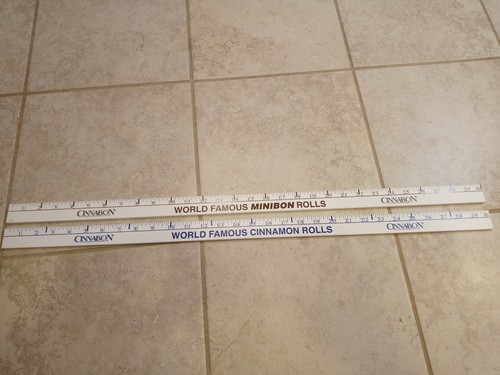 NEW RARE Set of 2 Cinnabon baking rulers mini bunn baking minibon ...