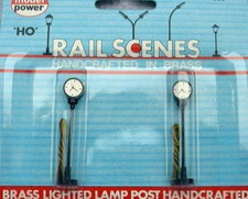 Model Power N Scale 2 Sided Lighted Brass Street Clocks - 8487 for sale ...