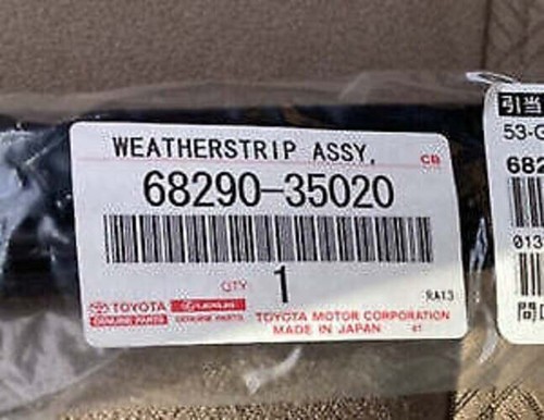 TOYOTA OEM 4RUNNER WEATHERSTRIP BACK DOOR GLASS OUTER Hatch Seal 68290 ...