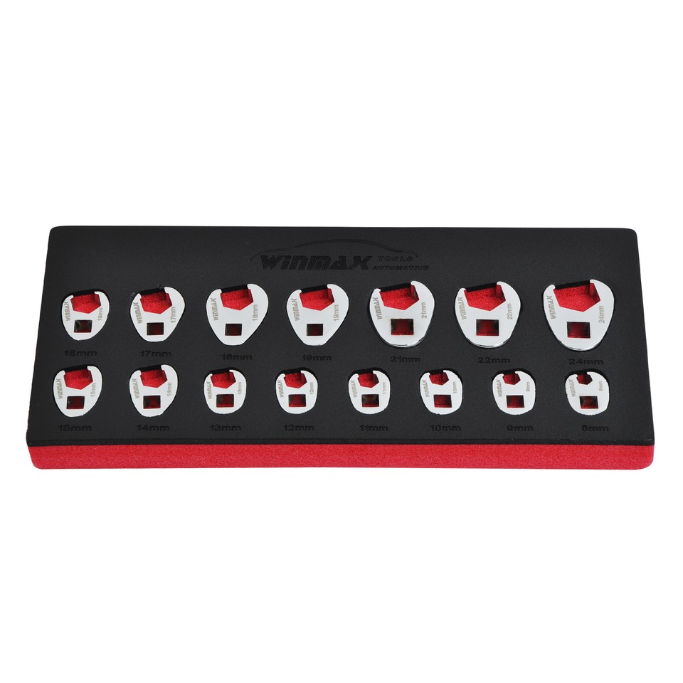 Crowfoot Wrench Set 1/2" & 3/8" Drive, Flare Nut Metric Crows Foot 8 ...
