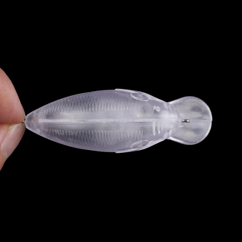 20PCS 6cm 6g Shallow Diver Crankbait Rattle Unpainted Bait Blank ...