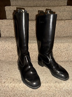 NVA DDR East German officer leather boots Cold war Surplus Size 28 | eBay