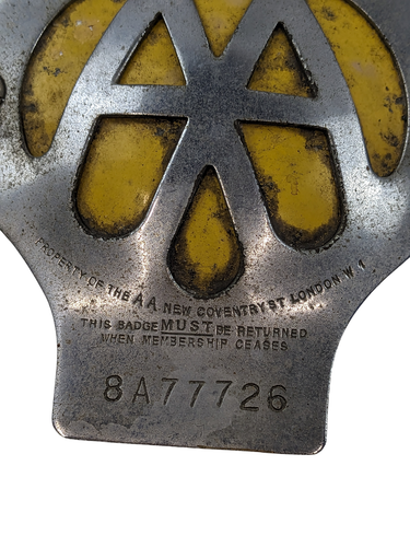 Vintage AA Car Badge Emblem Classic Metal Logo 8A77726 | eBay