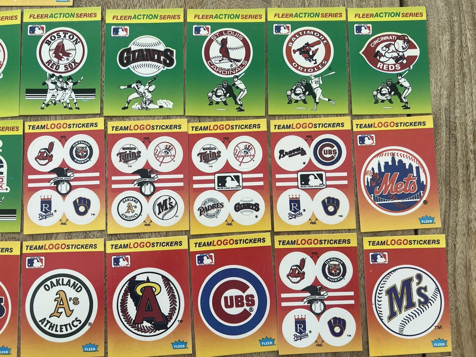 1990 -91 Fleer Major League Baseball Team Logo Stickers 41 cards in ...