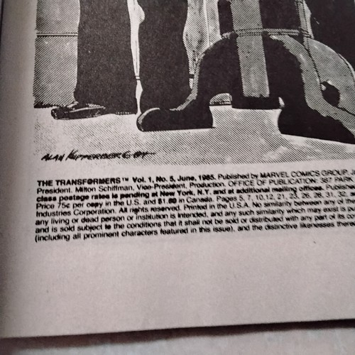 Marvel Comics: More Than Meets The Eye: The Transformers. Vol 1 No 6 ...