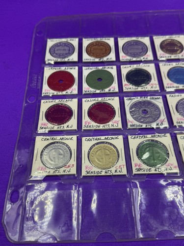 Lot of Vintage NJ Trade Tokens - Fares/general store/ Game Room Shell ...