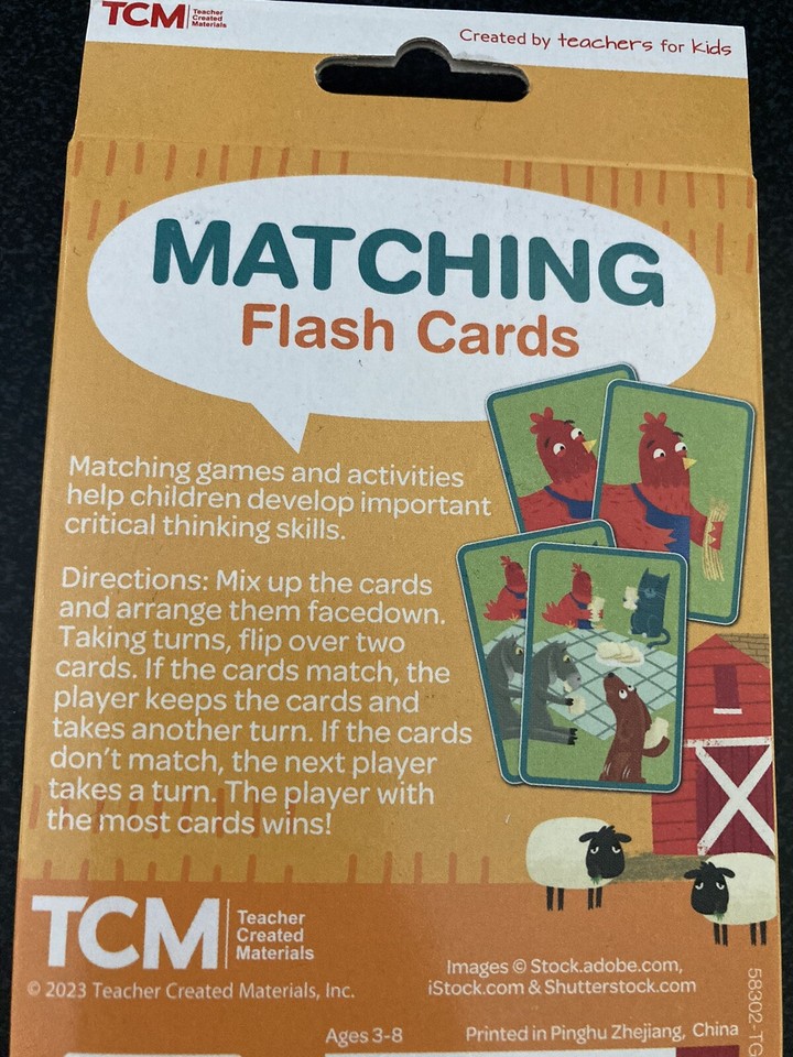 'MATCHING' Flash Cards - Pack of 28 - Ages 3+ - Bendon | eBay