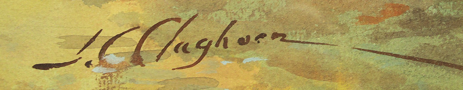 Joseph C.Claghorn (American, 1869-1947) Original Watercolor Painting ...