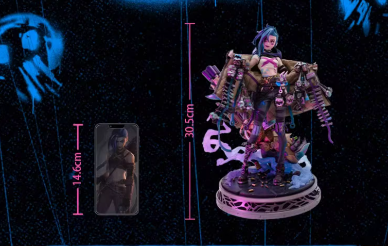 Official Jinx 1/7 Figure Statue Arcane League of Legends Toy ...