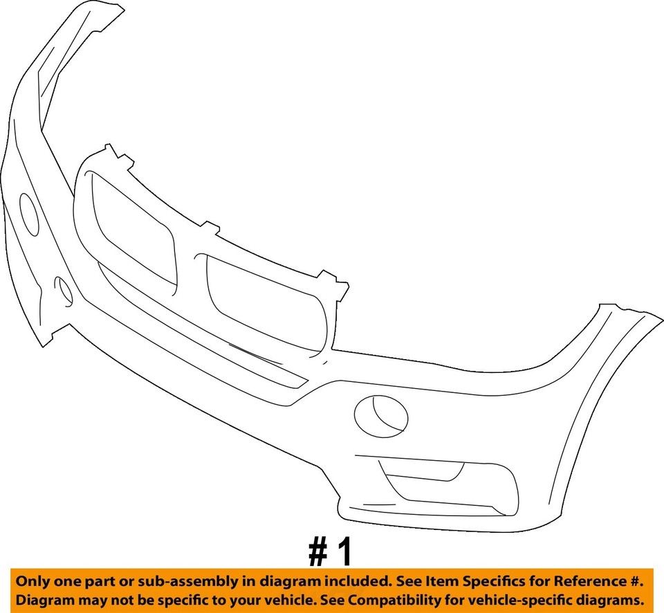 BMW OEM 14-18 X5 Front Bumper Grille Bumper Components-Bumper Cover ...