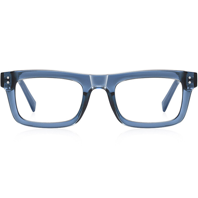 Rectangle Glasses for Men Women Silver Dots Accents Plastic Eyeglass ...