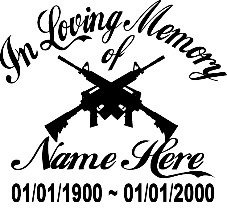Loving Memory - Military Sticker Decal Memorial Personalized Army ...
