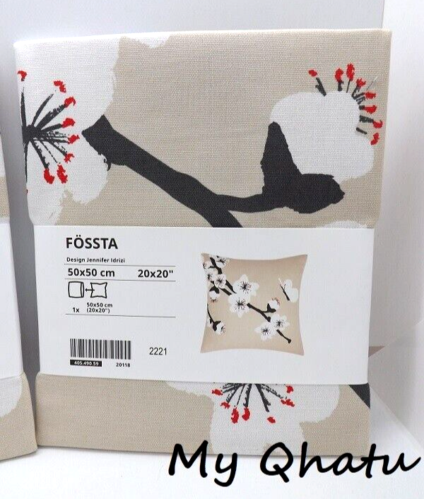 New Ikea FOSSTA Pillow cushion cover, beige plum blossom 20x20 " | eBay
