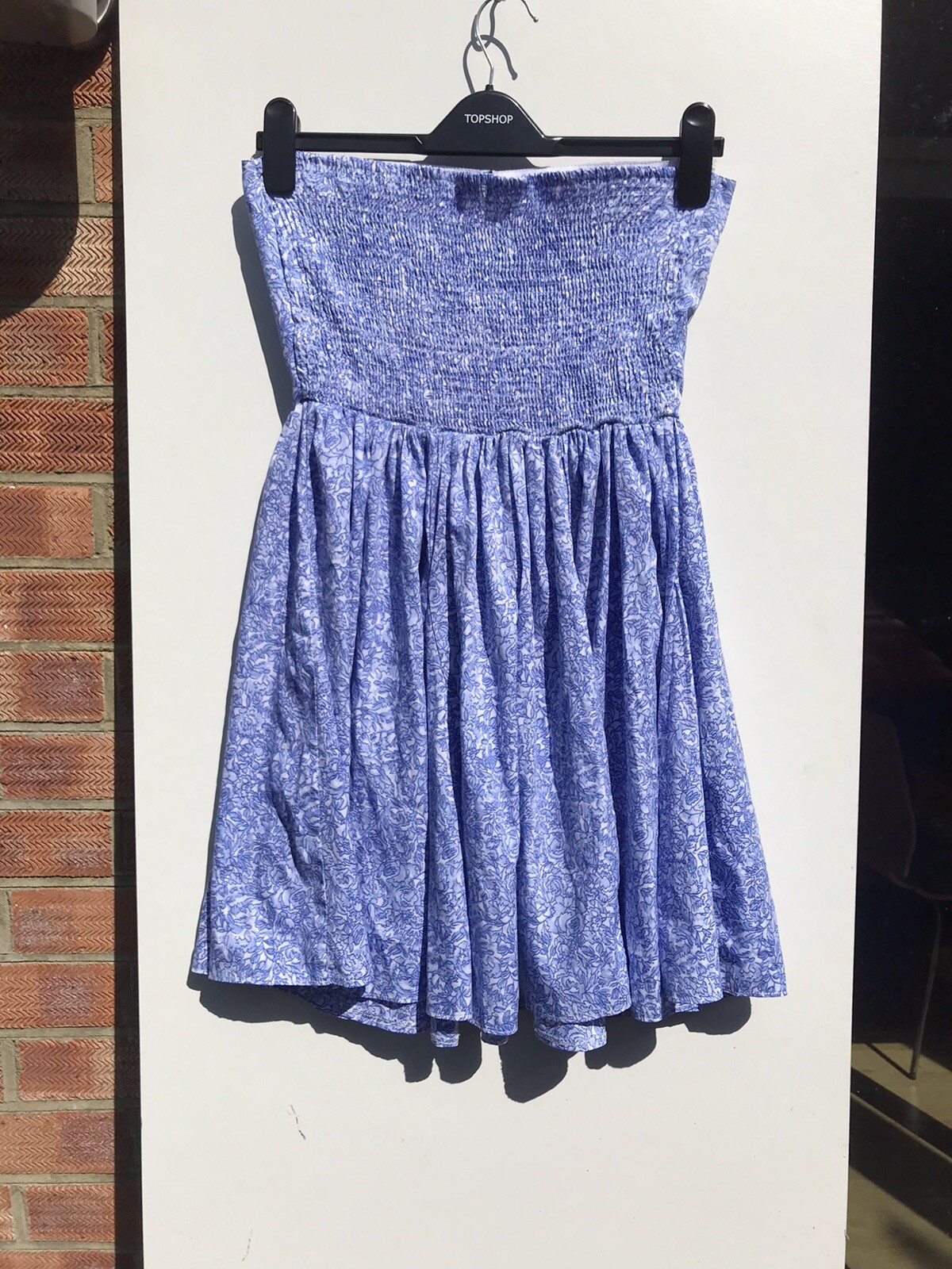Primark Women's Size Uk 10 Strapless Blue Floral Summer Dress | eBay UK
