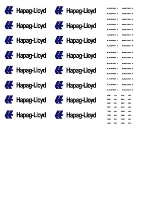 HO Scale 20' Container Decals. " Hapag LLoyd " | eBay