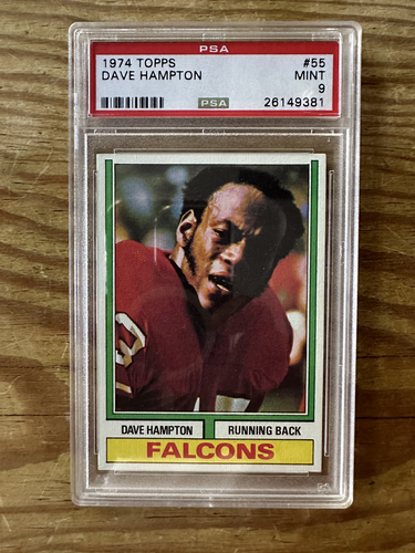 1974 Topps Football Dave Hampton #55 Atlanta Falcons PSA 9. Pop 13 | eBay