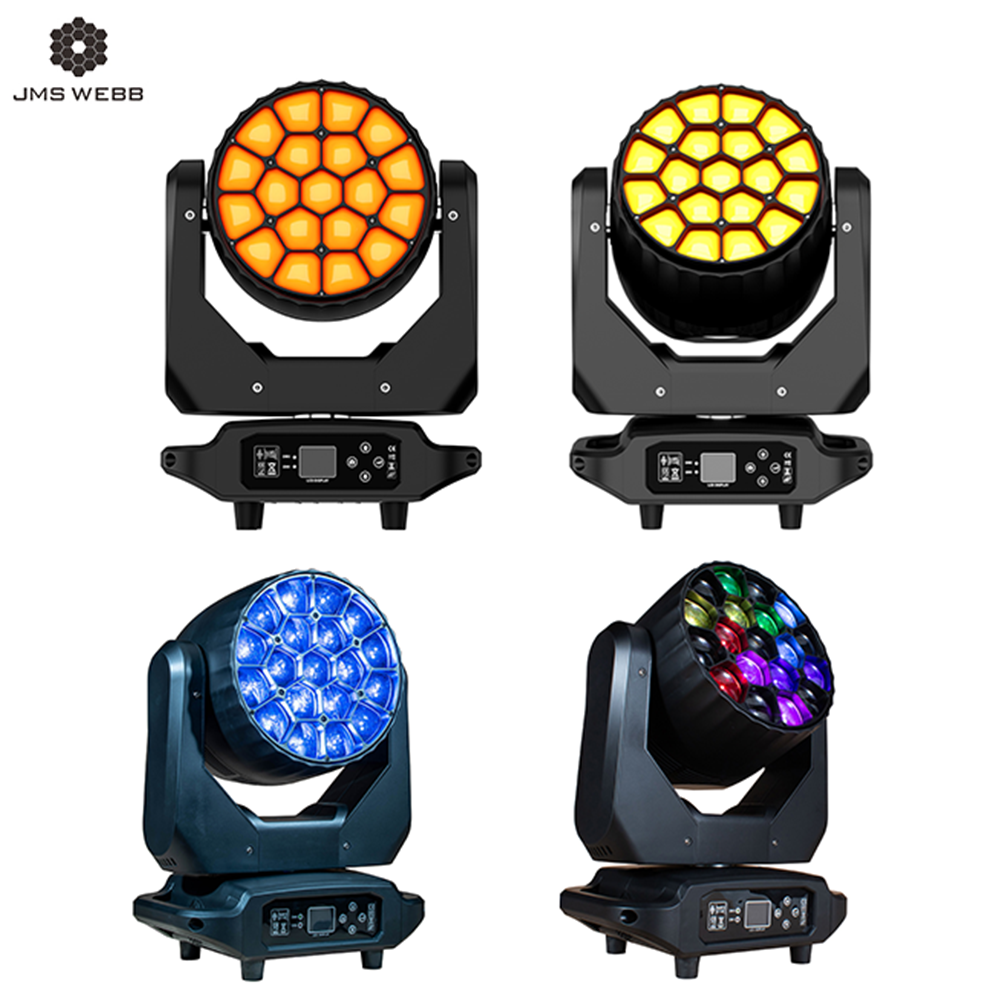 2Pcs LED 19x20W RGBW Beam Wash Big Bee Eyes Moving Head Lighting With ...