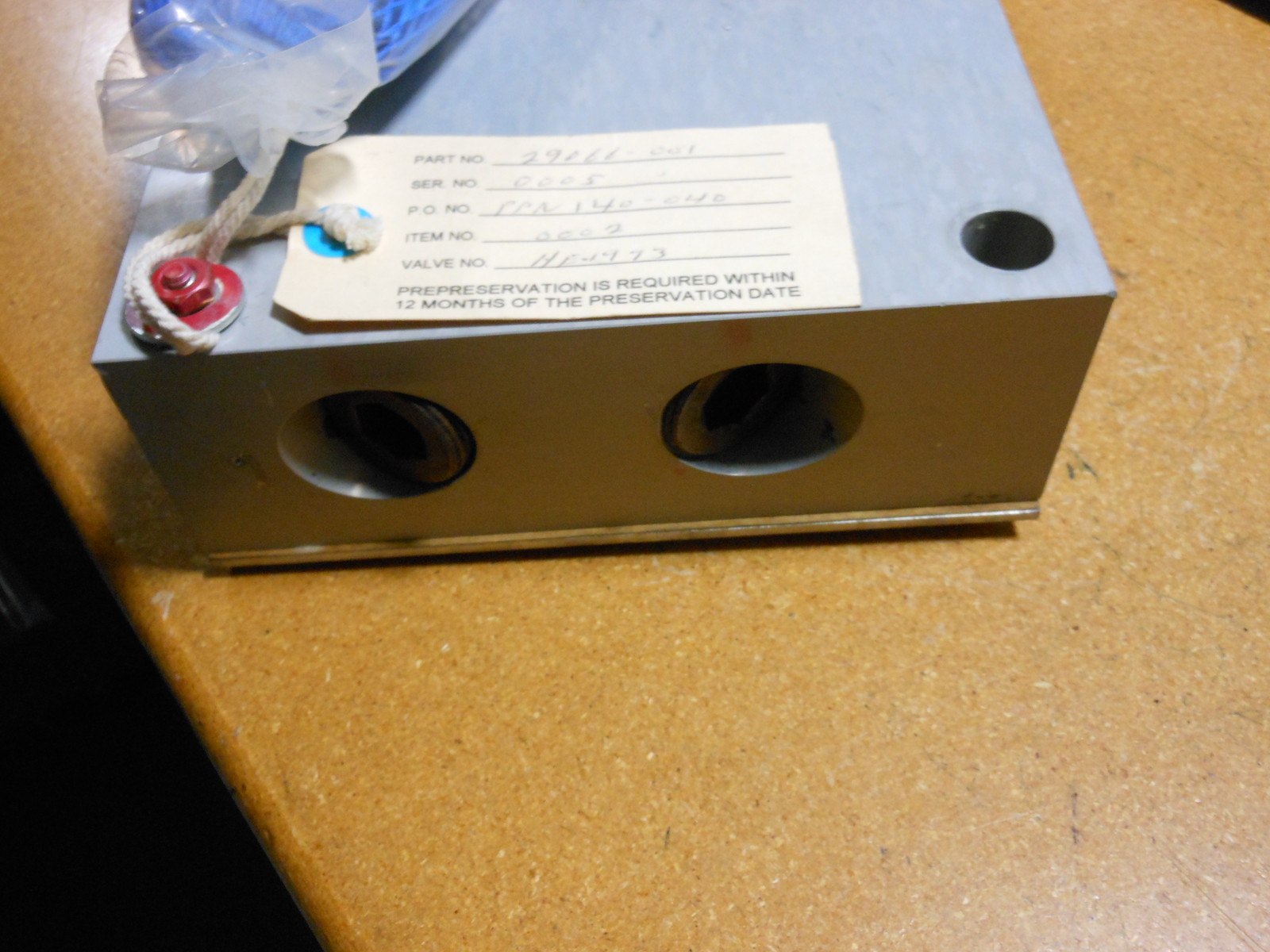 SARGENT CONTROLS FLUSHING BLOCK VALVE # 29066-001 NSN: 4820-01-057-6931 ...