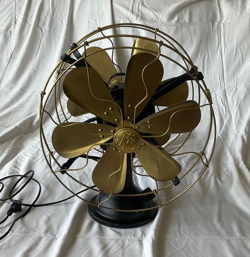 Brass Oscillating Desk Table Fan Double Sided Replica | eBay