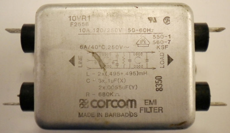 CORCOM MULTI PURPOSE POWER LINE 10VR1, EMI FILTER | eBay