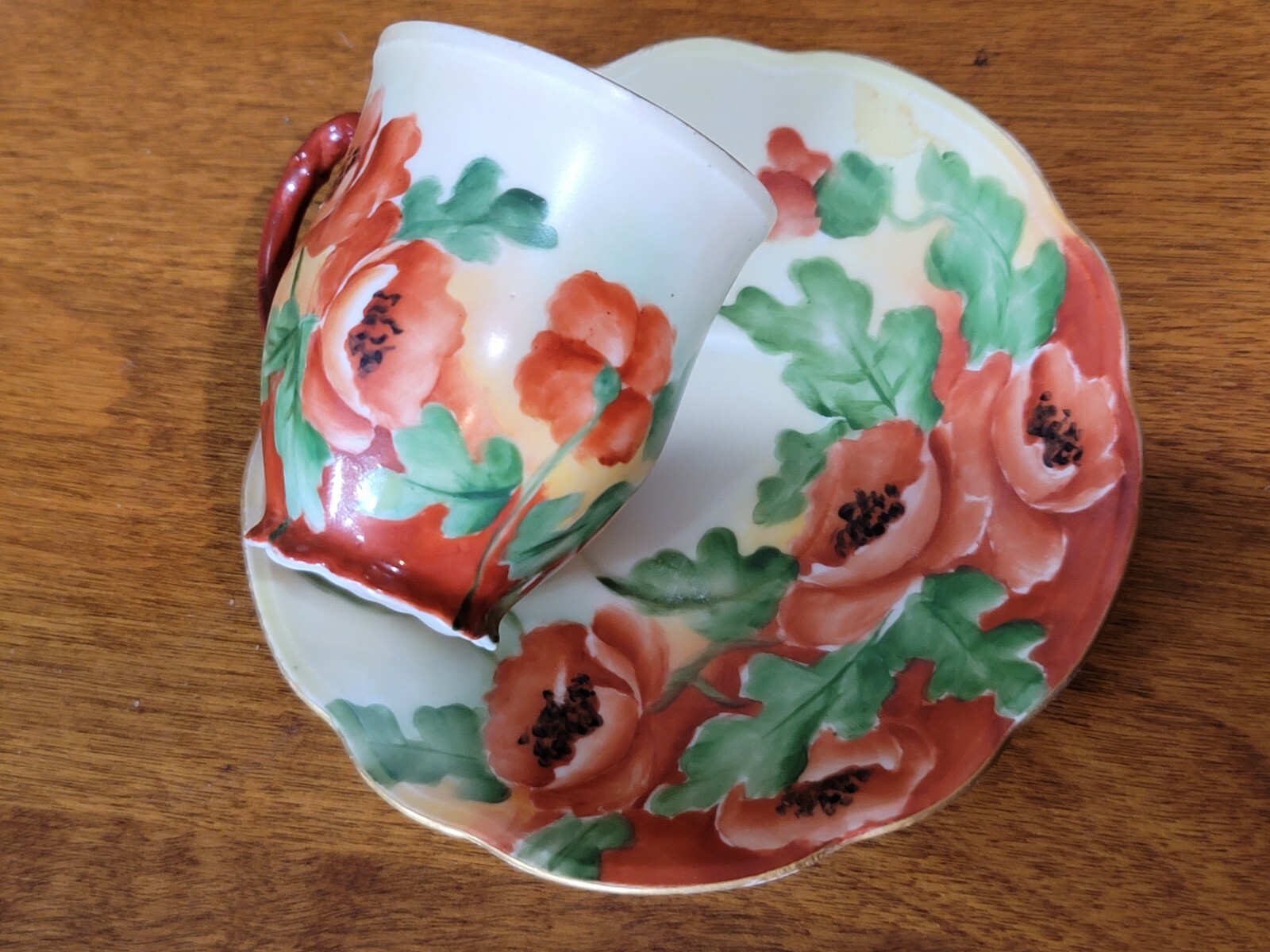 Antique MZ Austria POPPIES Chocolate Coffee Pot 4 cups 2 saucers | eBay