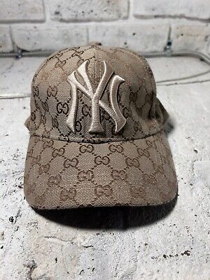 GUCCI NY New York Yankees collabo Baseball Cap Hat Cotton GUCCI NY New York Yankees collabo Baseball Cap Hat Cotton