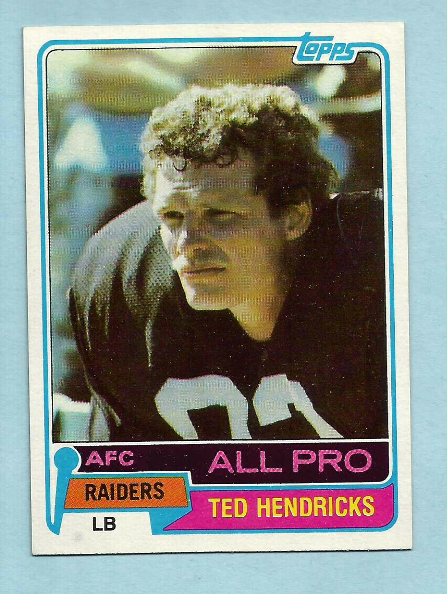 1981 Topps Football Ted Hendricks #200 Oakland Raiders Miami NM/MT | eBay