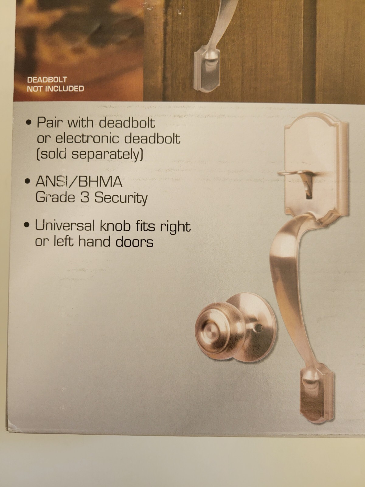 LOT of 2 DEFIANT Entry Door Handle Castle Satin Nickel 1007769032 New ...