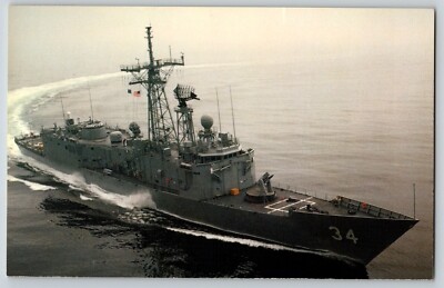 Postcard US Navy Ship - USS Aubrey Fitch - FFG-34 - Guided Missile ...