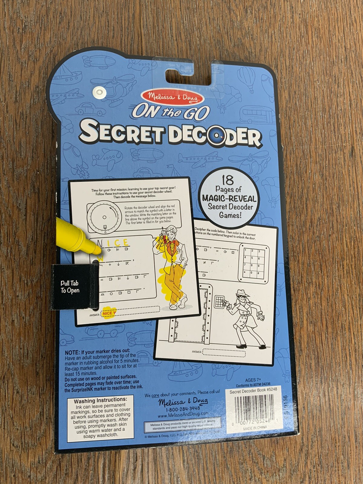 Item 5248 Melissa & Doug Secret Decoder on The Go Travel Activity Book ...