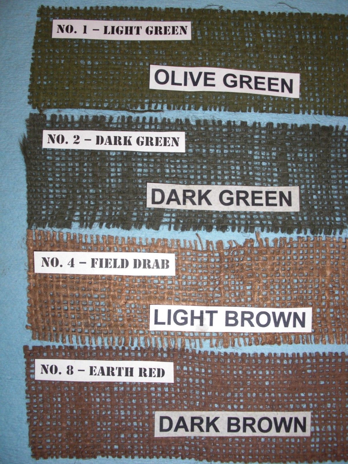 6 feet each of WWII US Army BROWN, OLIVE, DK GREEN, & LT BROWN 2 ...