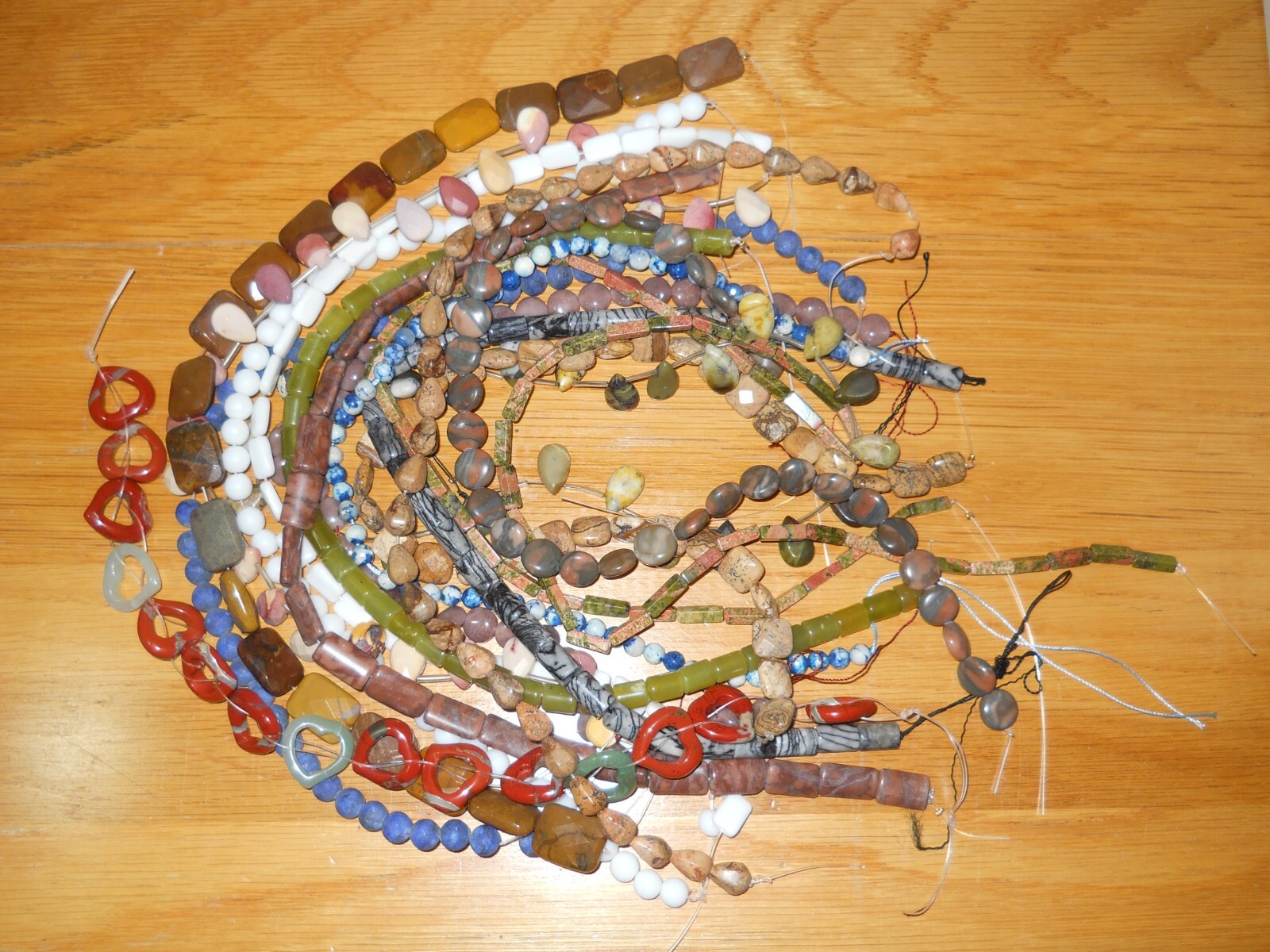 LOT of 17 Bead Strings, Semi Precious Stones for Jewely Making, Crafts ...