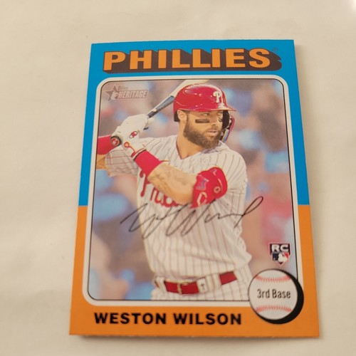 2024 Topps Heritage #105 Weston Wilson RC Philadelphia Phillies | eBay
