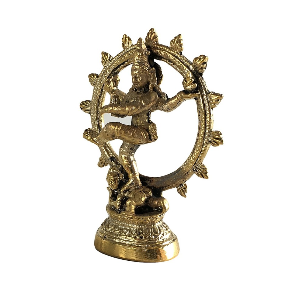 Hindu Lord Shiva Nataraja Brass Statue Idol God Circle of Fire Hinduism ...