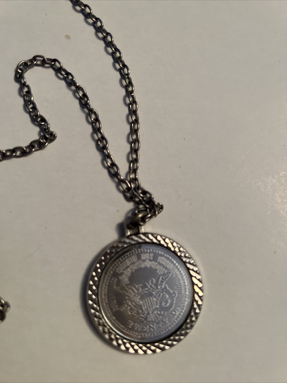 Vintage Bicentennial 1776 Twenty D Coin Necklace Pend… - Gem