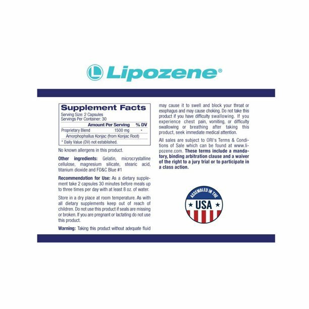 Lipozene Maximum Strength Weight Loss Supplement 1500 mg 60 Capsules | eBay