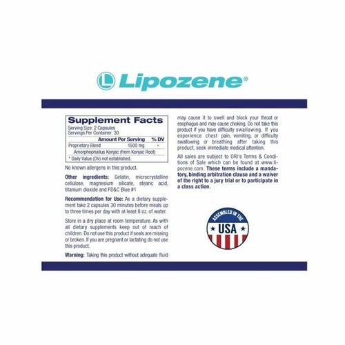 Lipozene Maximum Strength Weight Loss Supplement 1500 mg 60 Capsules | eBay