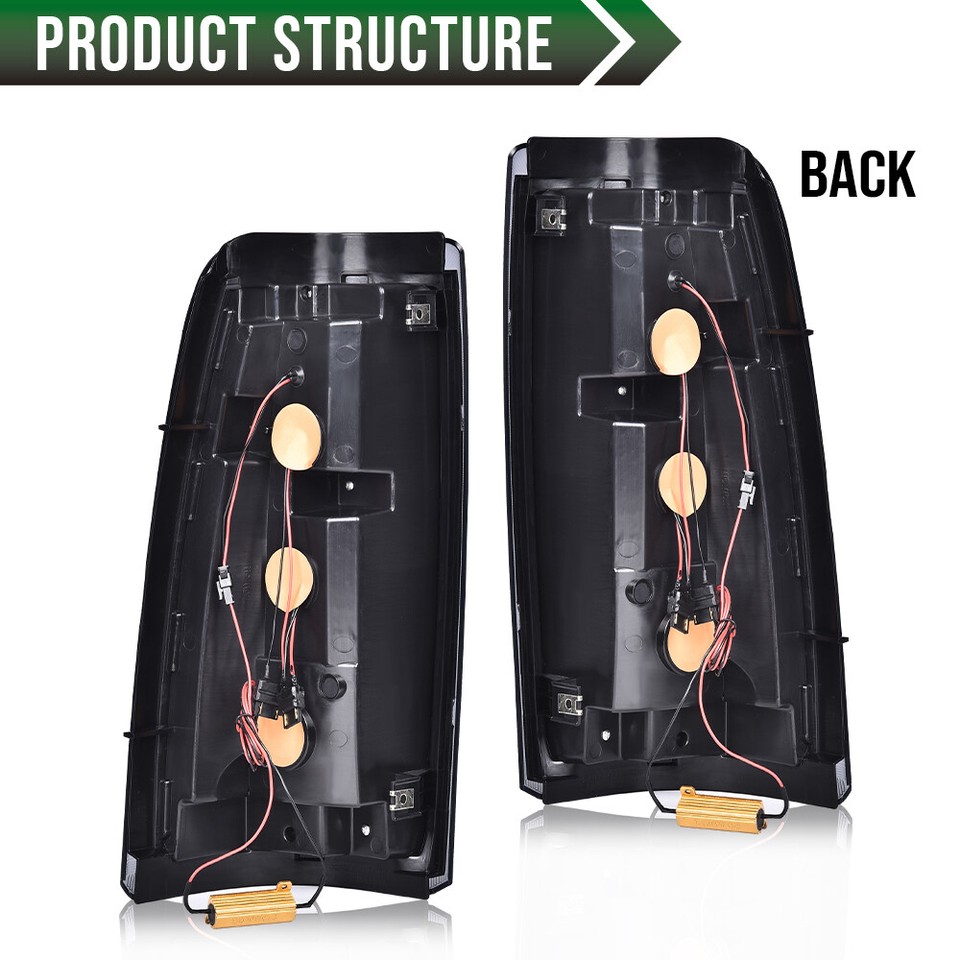 Fit For 99-02 Chevy Silverado 1500/99-06 GMC Sierra LED Tube Tail ...