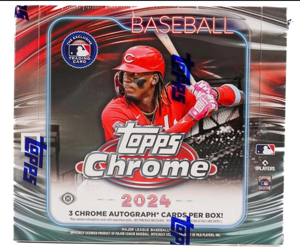 2024 Topps Chrome Baseball Factory Sealed Jumbo Box 3 Autos /Box Elly ...