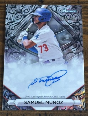Samuel Munoz /100 - 2023 Bowman Sterling - Prospect AUTO #PA-SM ...