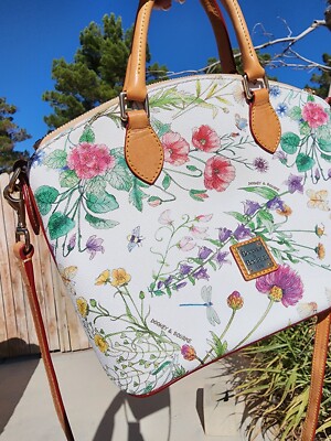 dooney and bourke botanical print satchel and zip wallet | eBay