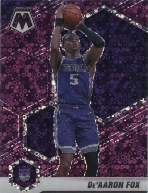 2020-21 Panini Mosaic - De'Aaron Fox #168 Purple Fast Break Prizm /50 ...