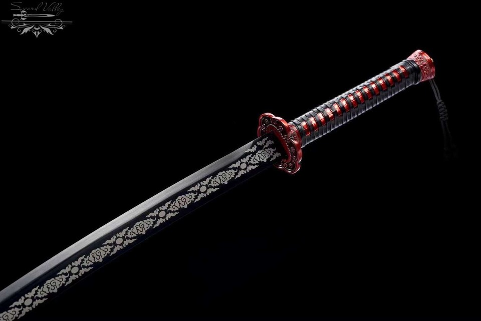 Handmade Katana/Manganese Steel/Fighting Master/Real Samurai Sword/Red ...