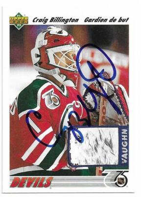 CRAIG BILLINGTON Autographed Signed 1991-92 Upper Deck card New Jersey ...