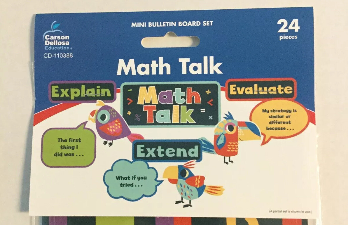 Carson Dellosa Math Talk Mini Bulletin Board Set 24 Pieces Grades K- 5 ...