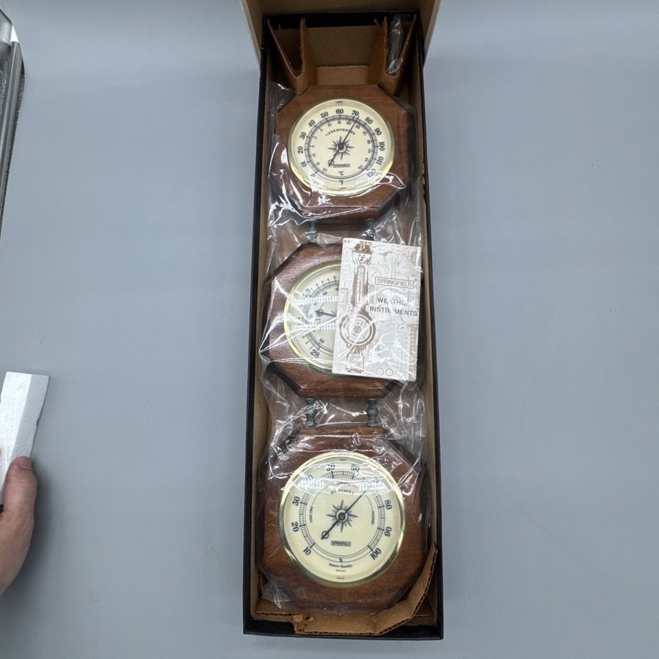 Vintage 1970s Springfield Weather Station Trio MANCHESTER With Box | eBay